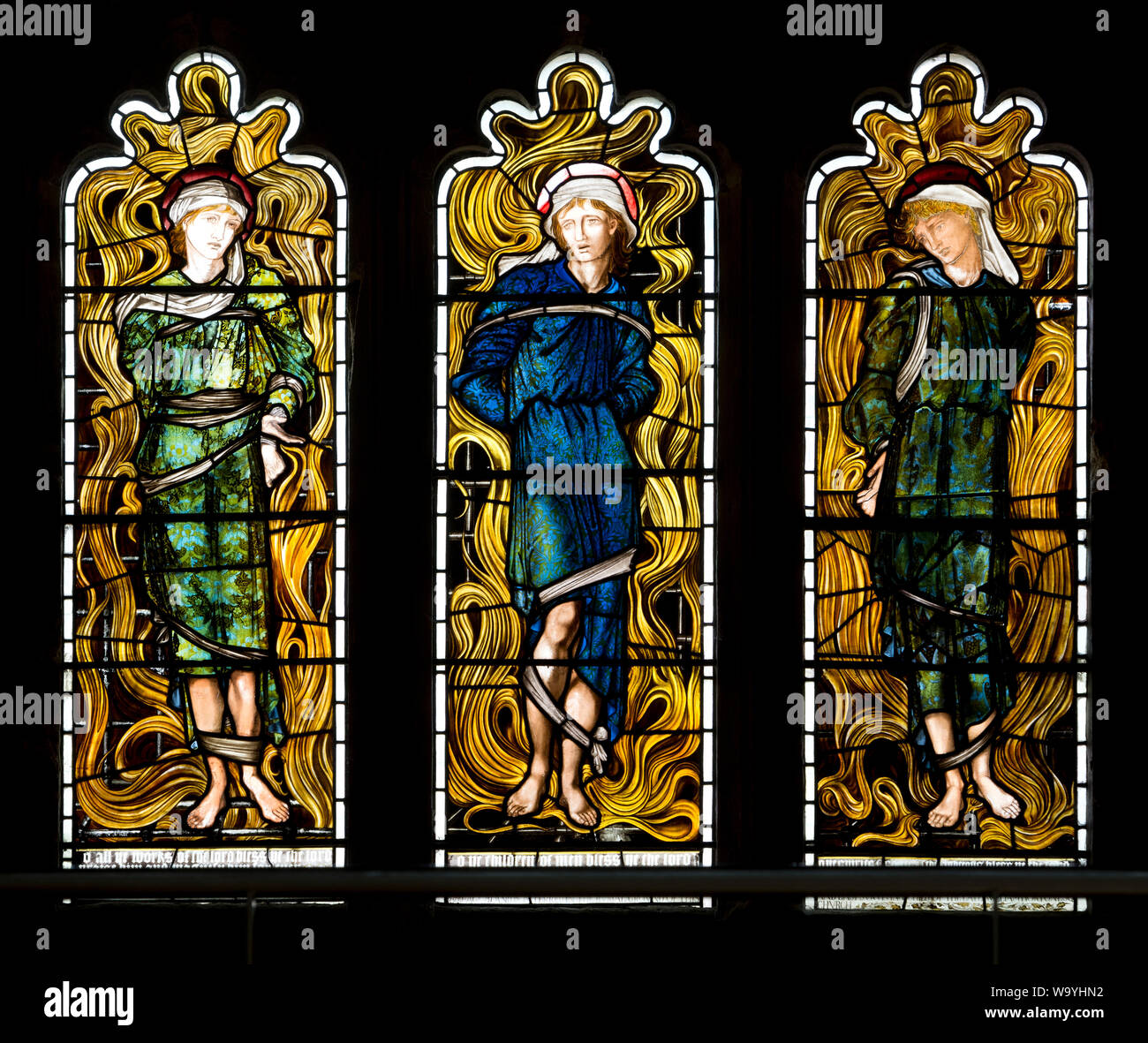 The Fiery Furnace stained glass by Edward Burne-Jones, All Saints ...