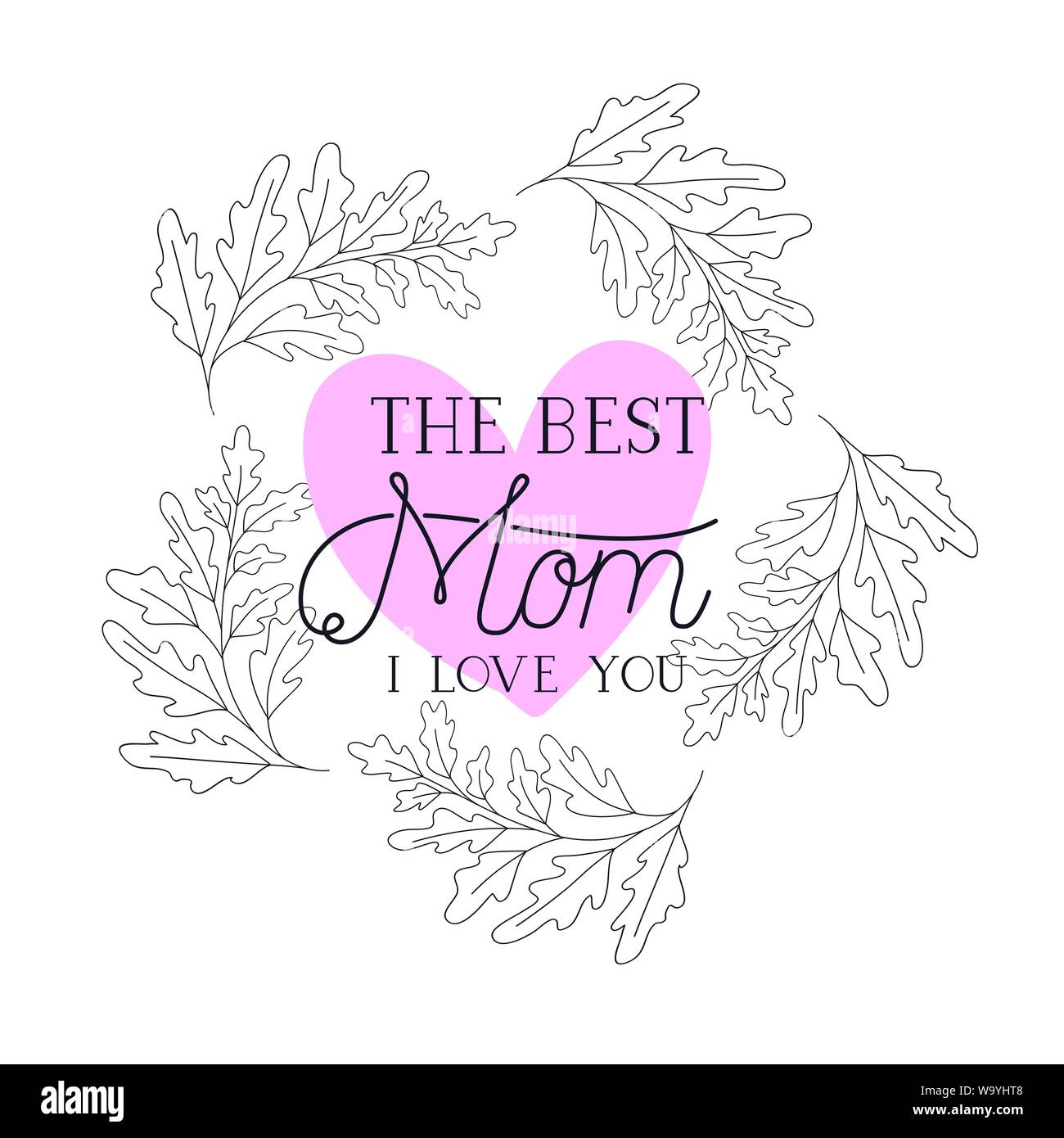 mom i love you label isolated icon Stock Vector Image & Art - Alamy