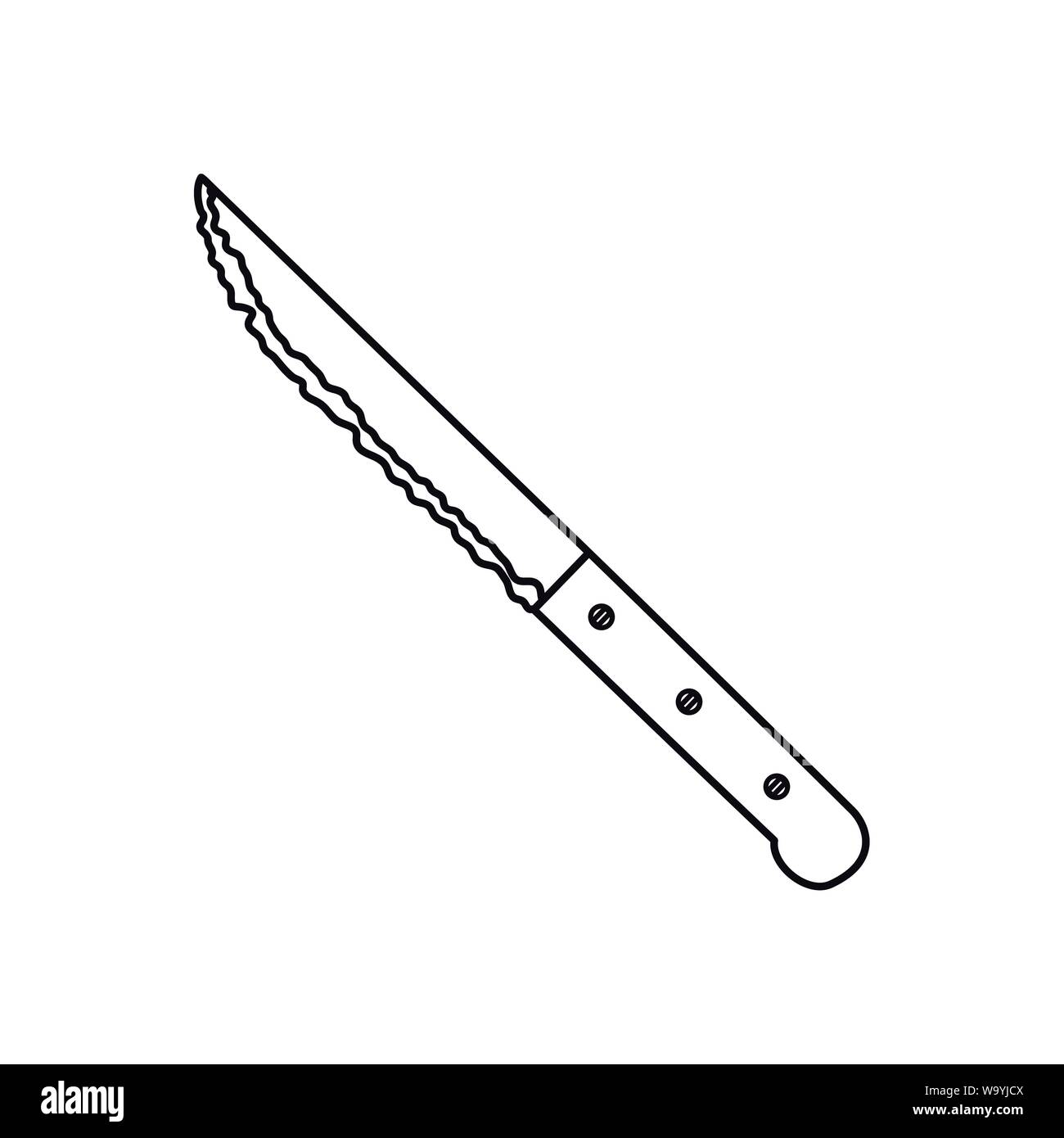 filleting knife cooking icon on white background vector illustration ...