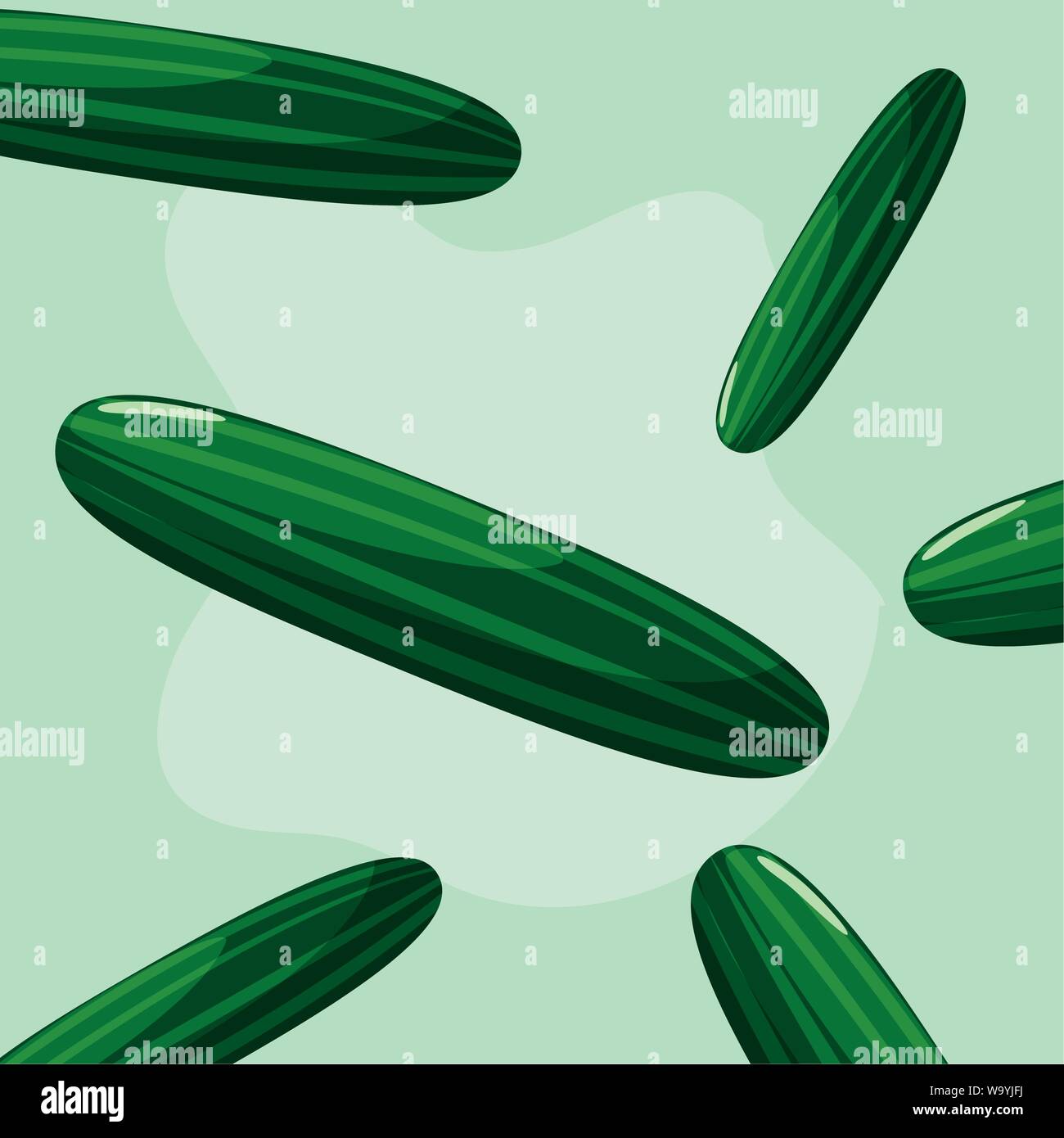 pattern of cucumber fresh vegetables vector illustration design Stock ...