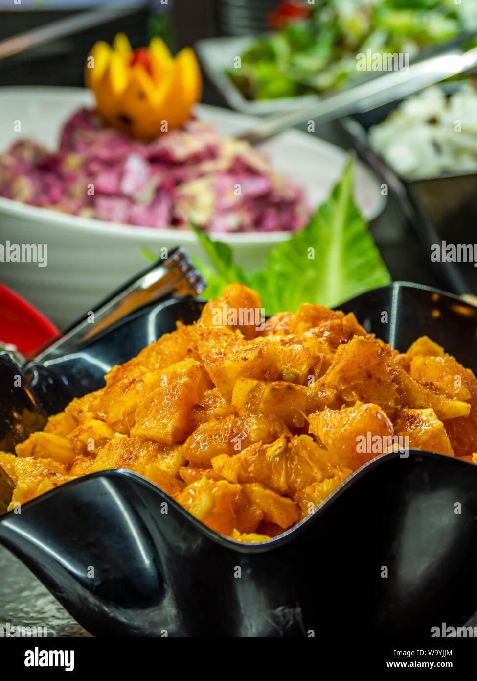 Food at the all inclusive hotel buffet Stock Photo - Alamy