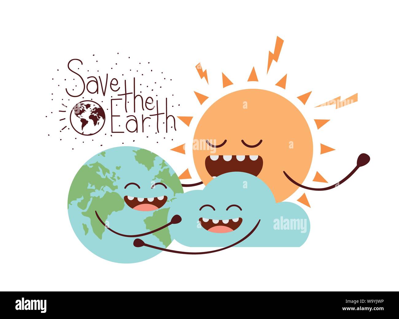 save the earth label icon Stock Vector Image & Art - Alamy