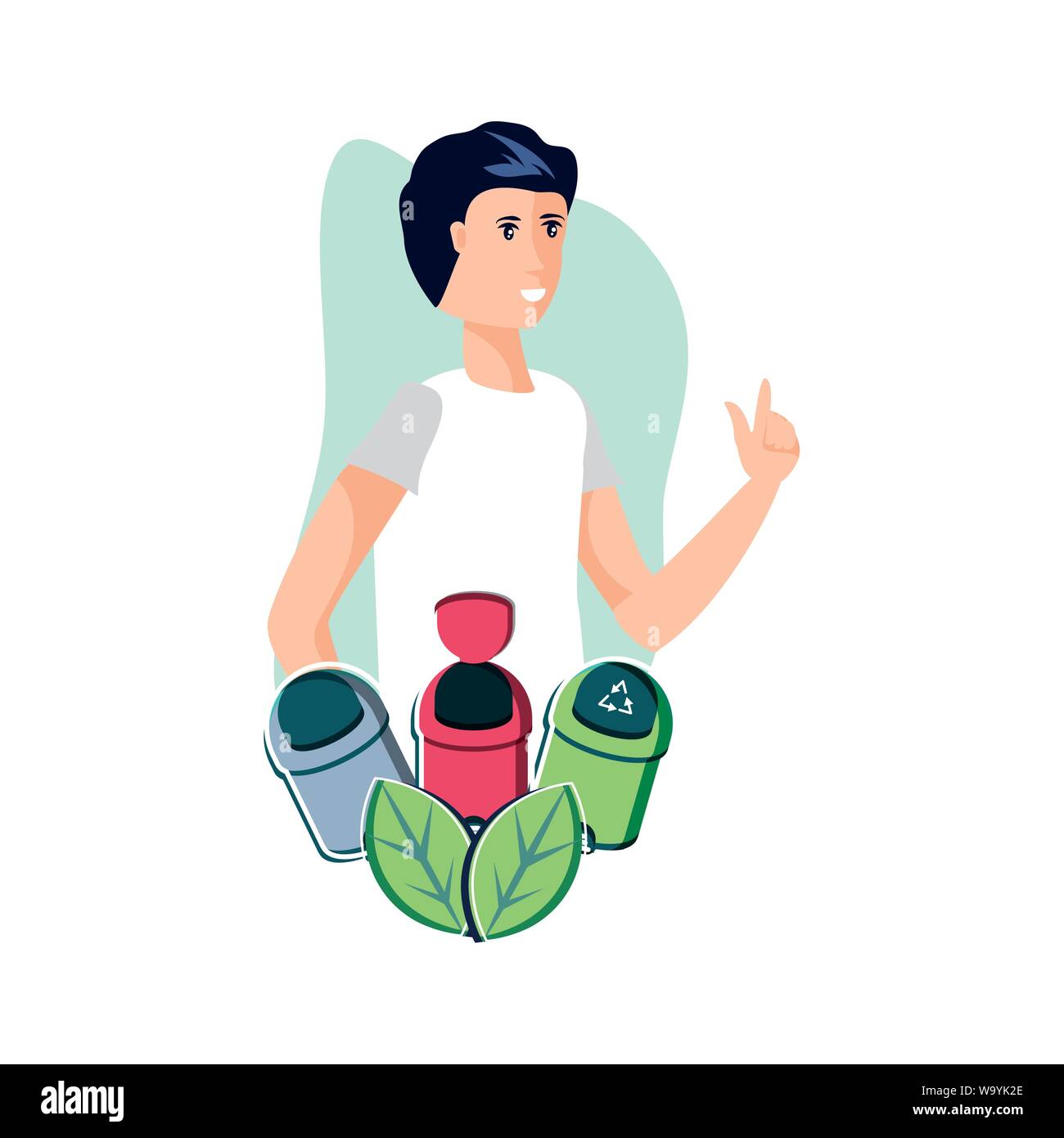 Trash and avatar man design, Garbage recycle ecology eco save and ...