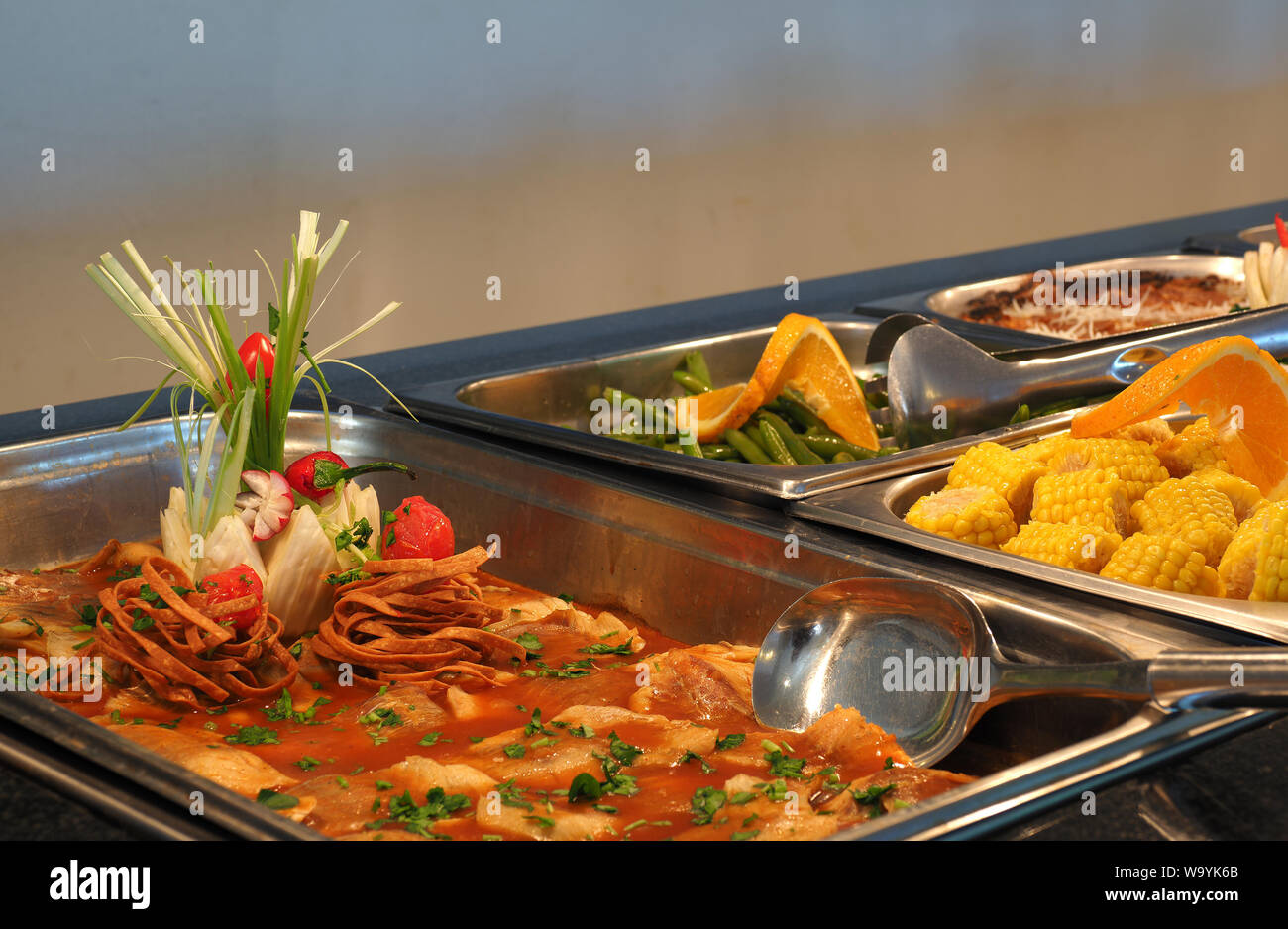 Food at the all inclusive hotel buffet Stock Photo - Alamy