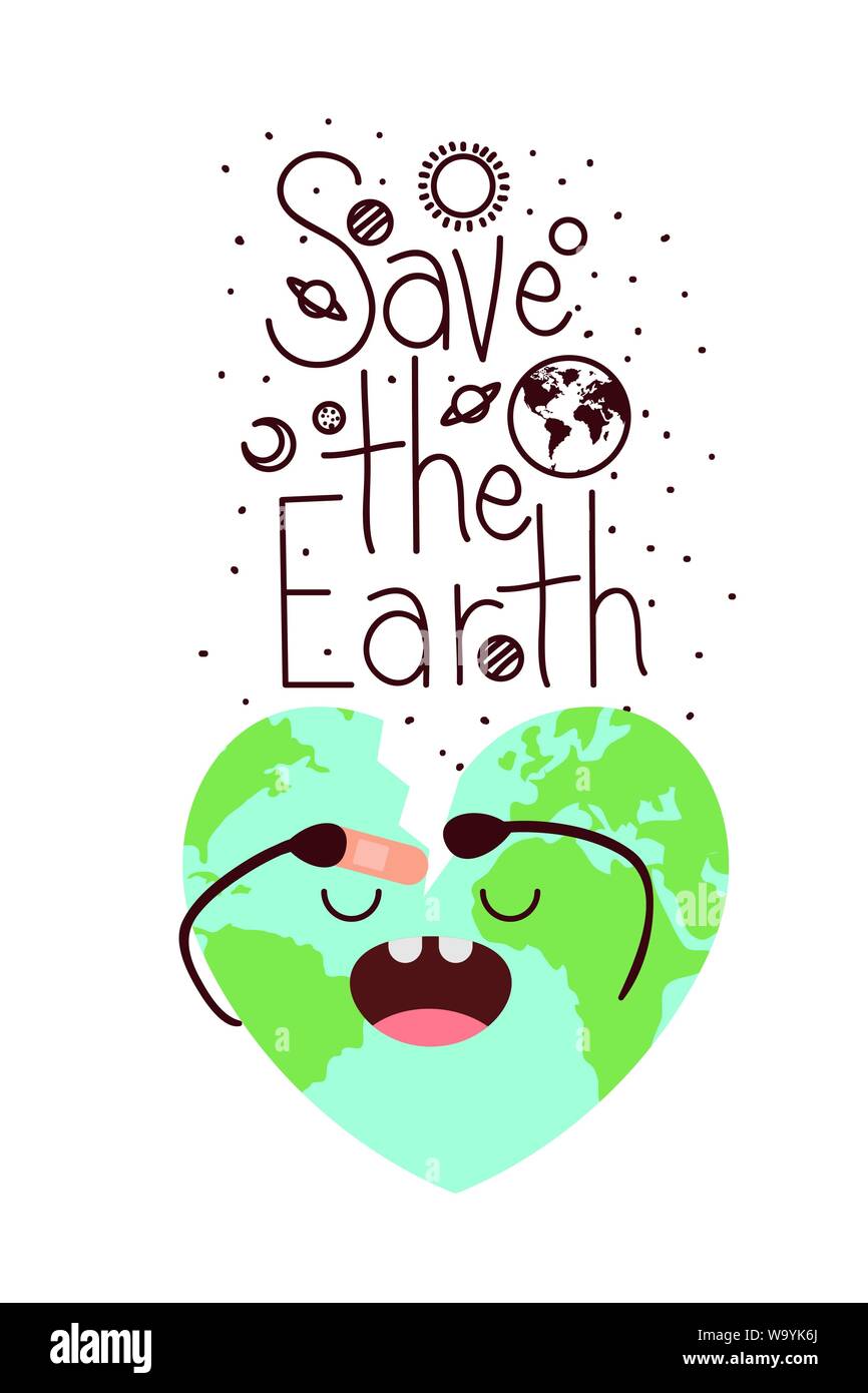 save the earth label icon Stock Vector Image & Art - Alamy