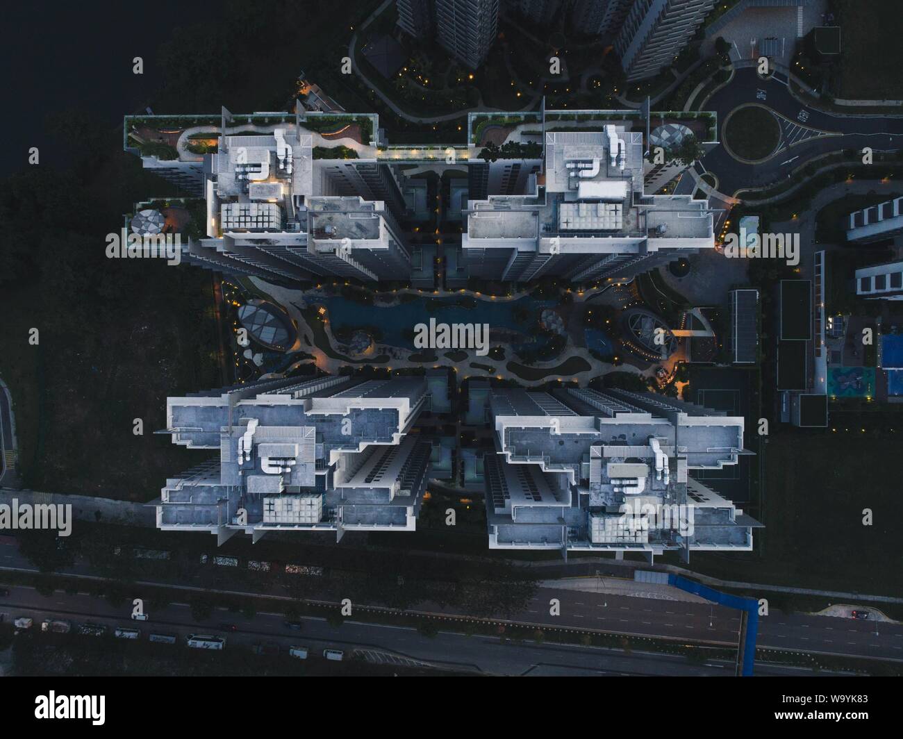 Aerial shot overhead residential street hi-res stock photography and ...