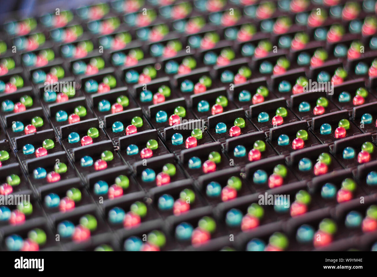 LED lamps in electronics. Background LED screen. Pattern LED screen ...