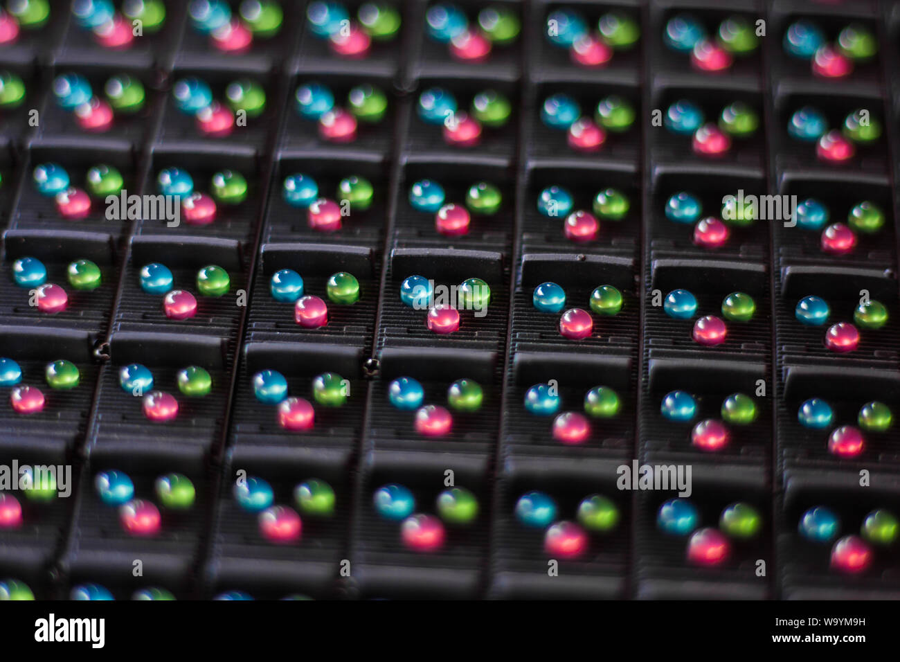 LED lamps in electronics. Background LED screen. Pattern LED screen ...