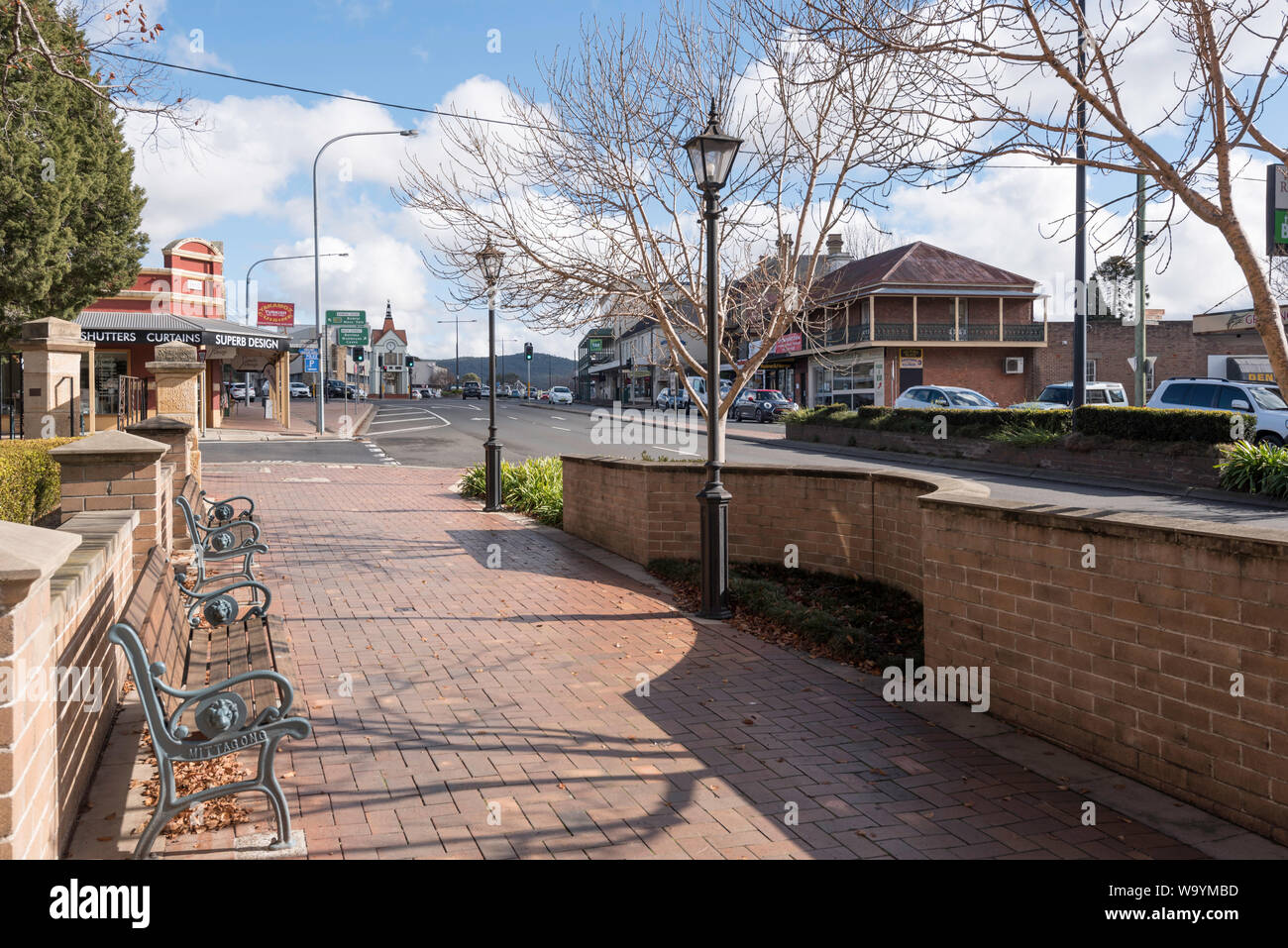 Looking South along Bowral Road towards the main shopping strip ...