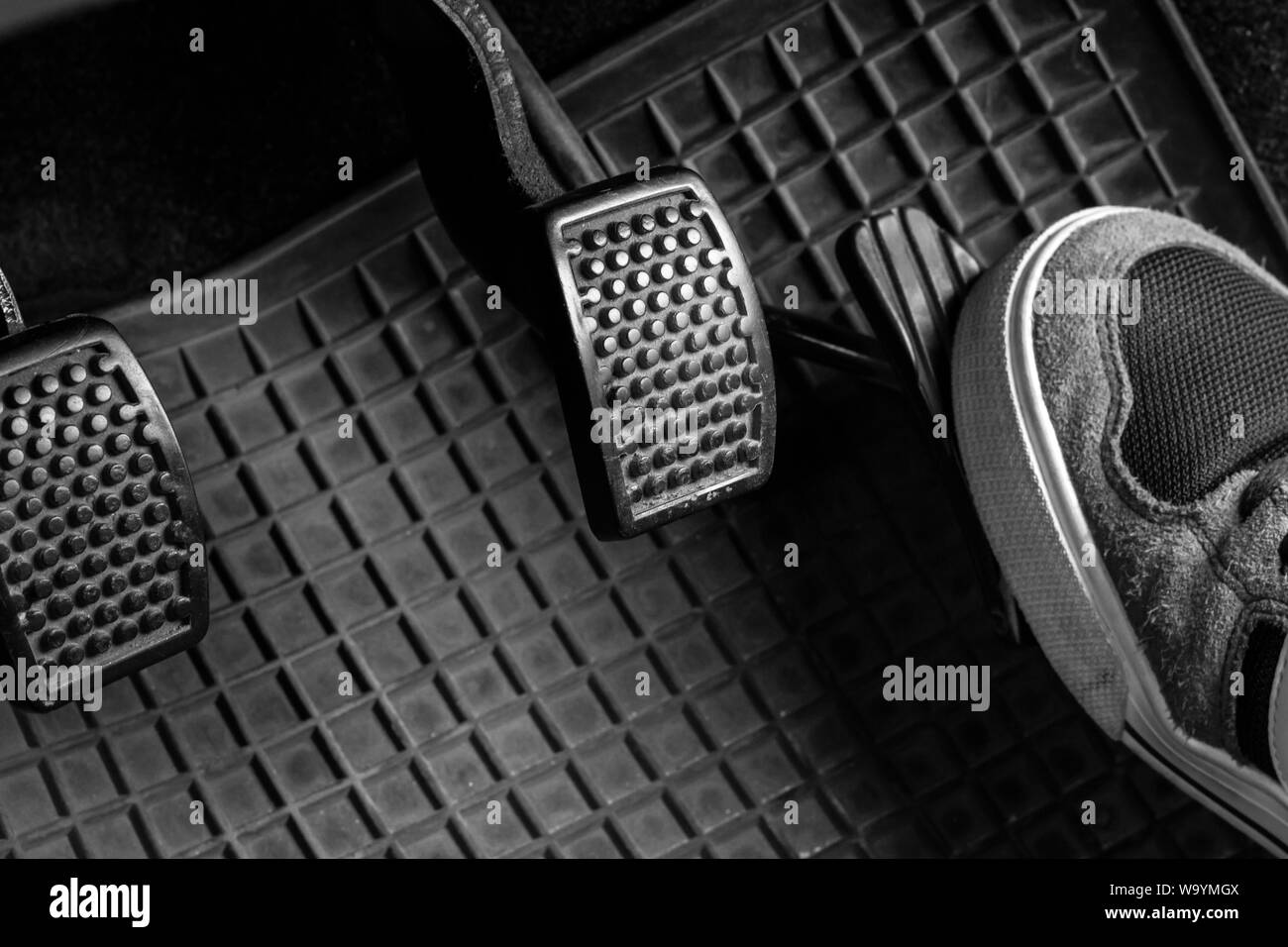 Pedal to control the car while driving at speed Stock Photo - Alamy