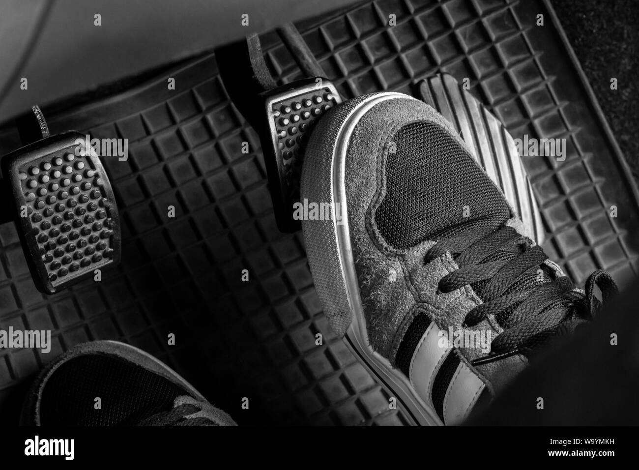 Pedal to control the car while driving at speed Stock Photo - Alamy