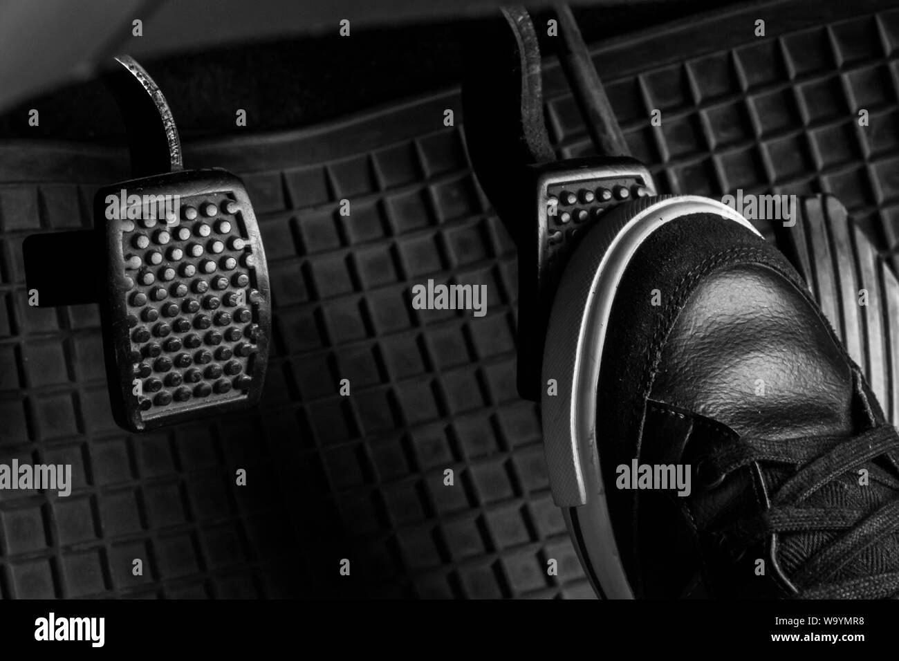 Pedal to control the car while driving at speed Stock Photo - Alamy