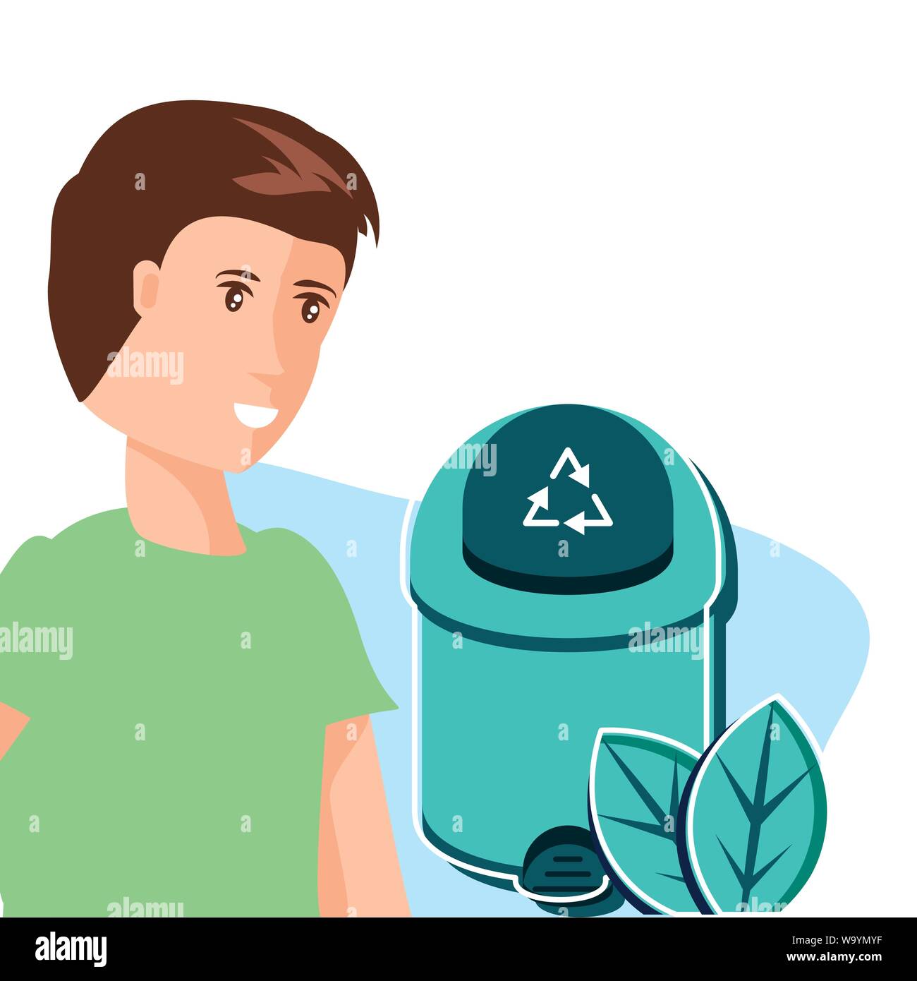 Trash and avatar man design, Garbage recycle ecology eco save and ...