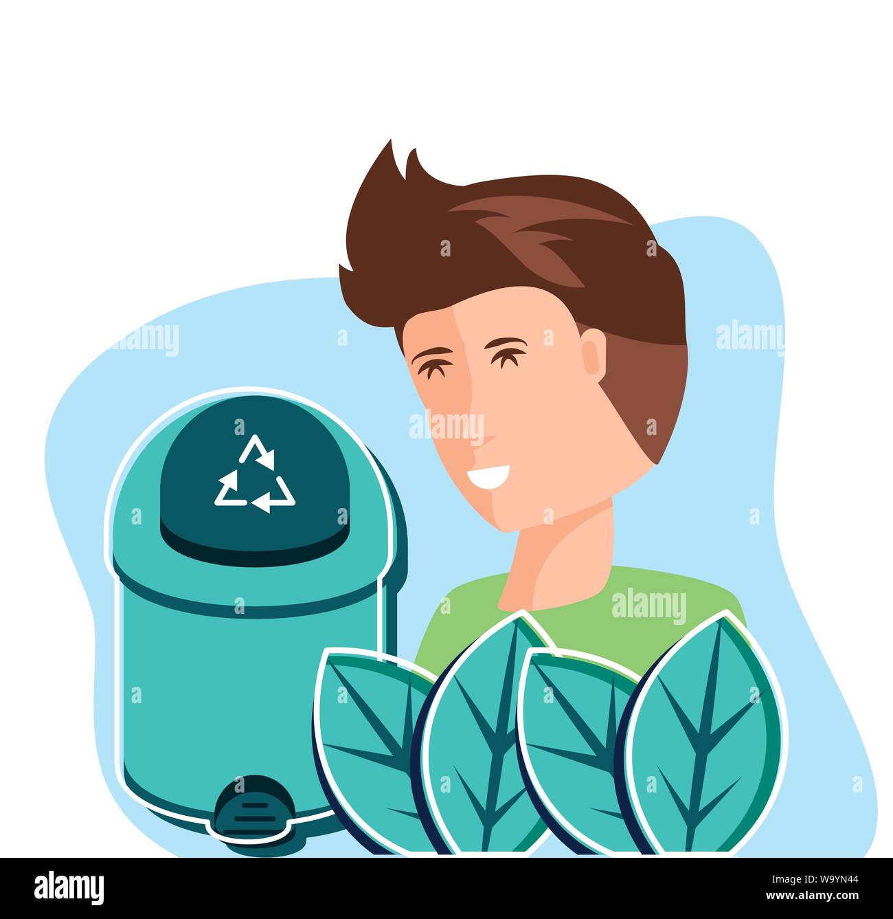 Trash and avatar man design, Garbage recycle ecology eco save and ...
