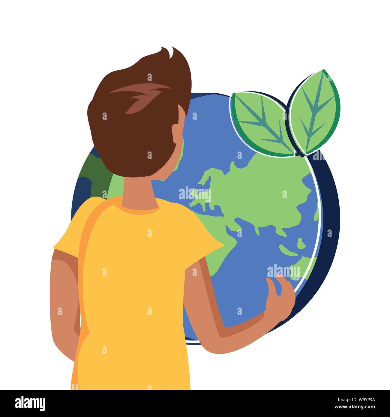 Planet sphere and man avatar design, Continent earth world globe ocean ...