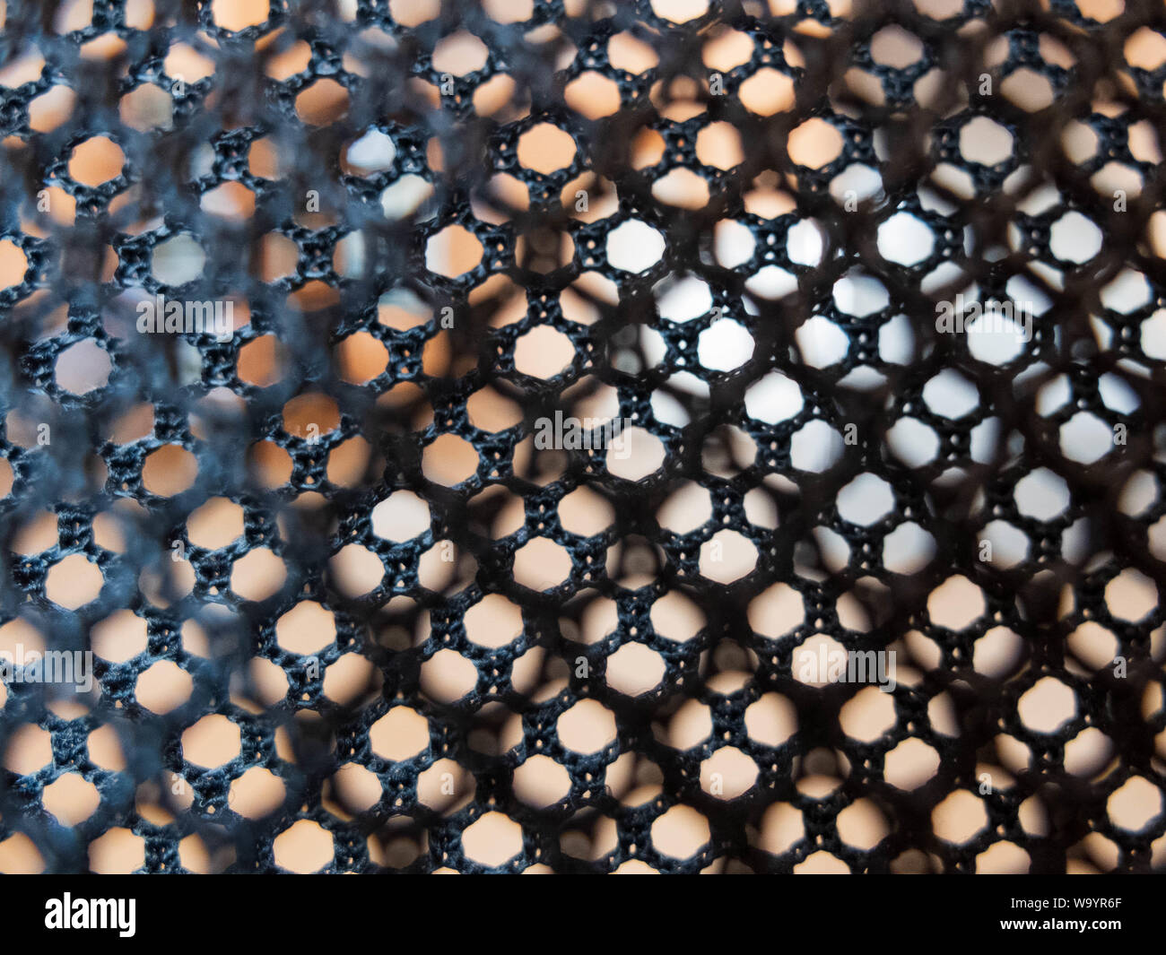 Black textile transparent furniture upholstery mesh. Background ...