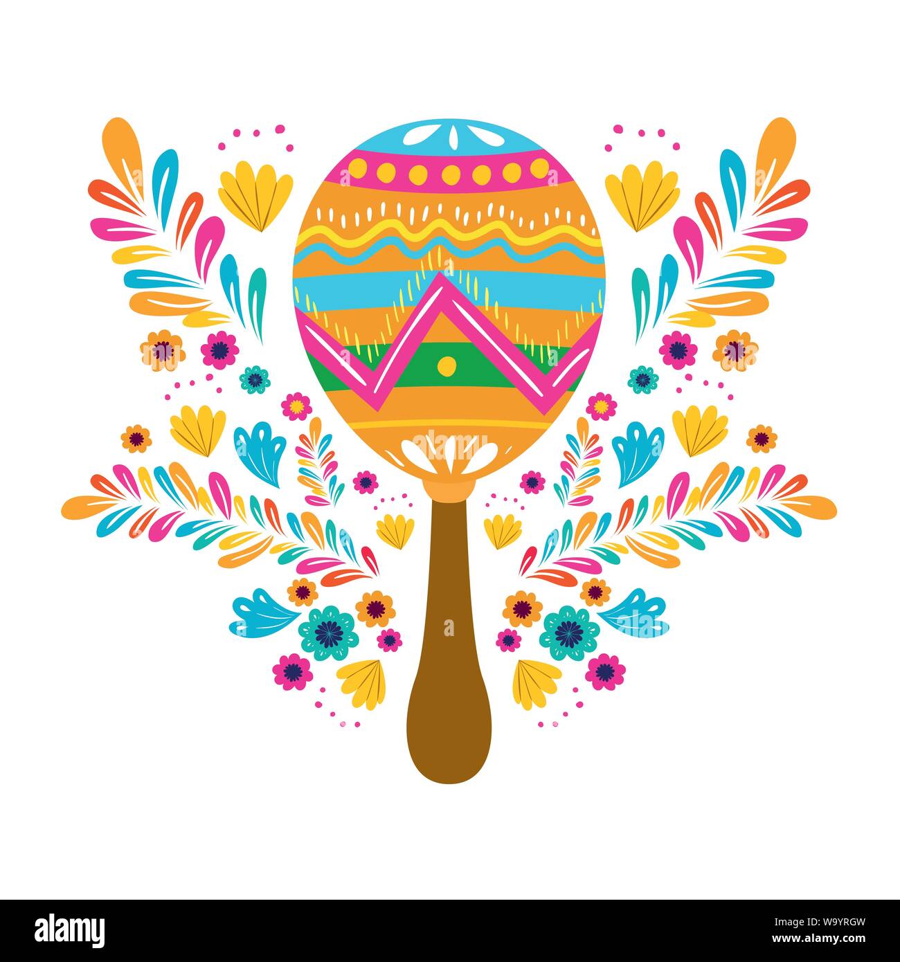 cute maraca isolated icon vector illustration Stock Vector Image & Art ...