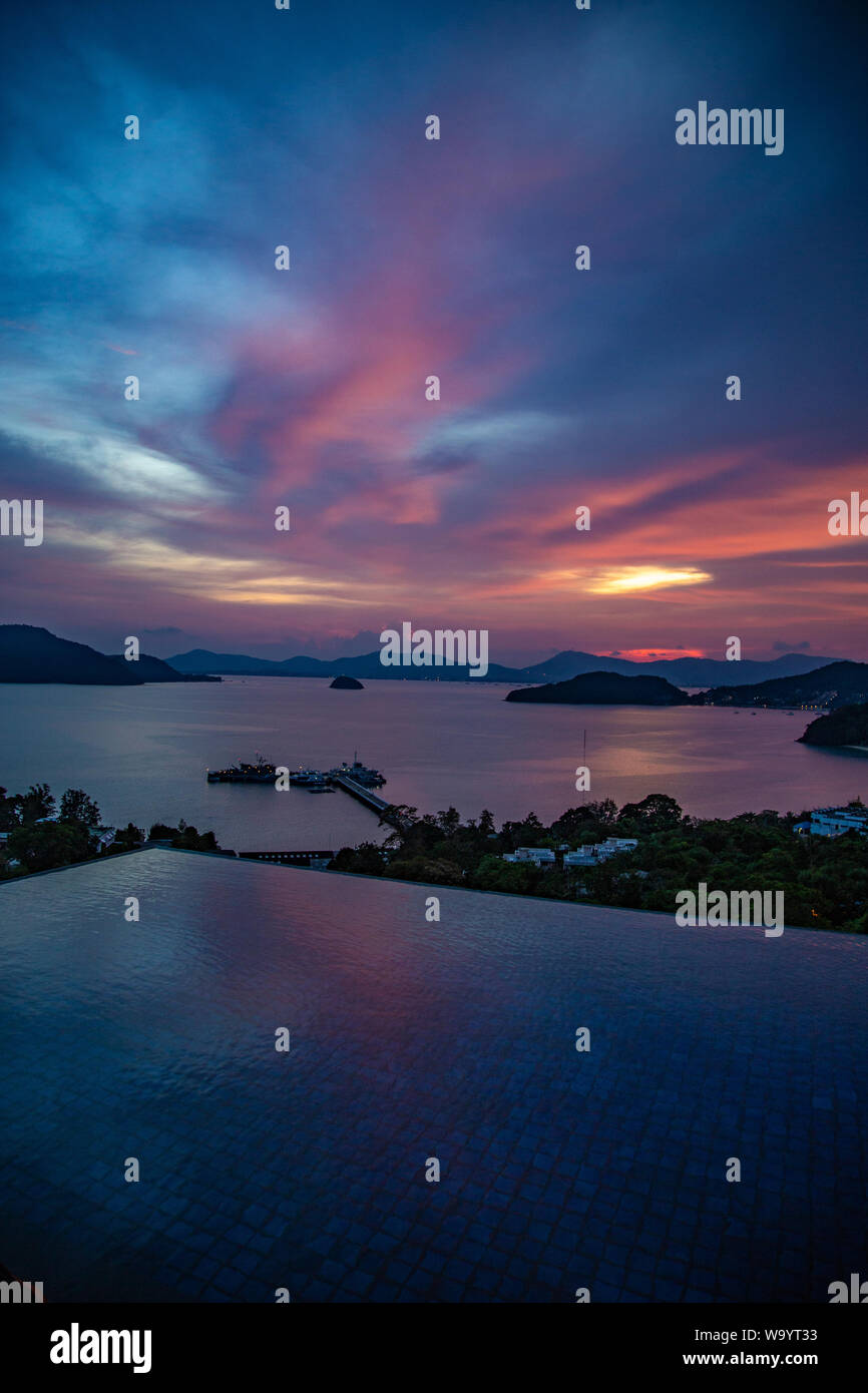 Phuket sunset views from baba nest beach club, in Thailand Stock Photo ...