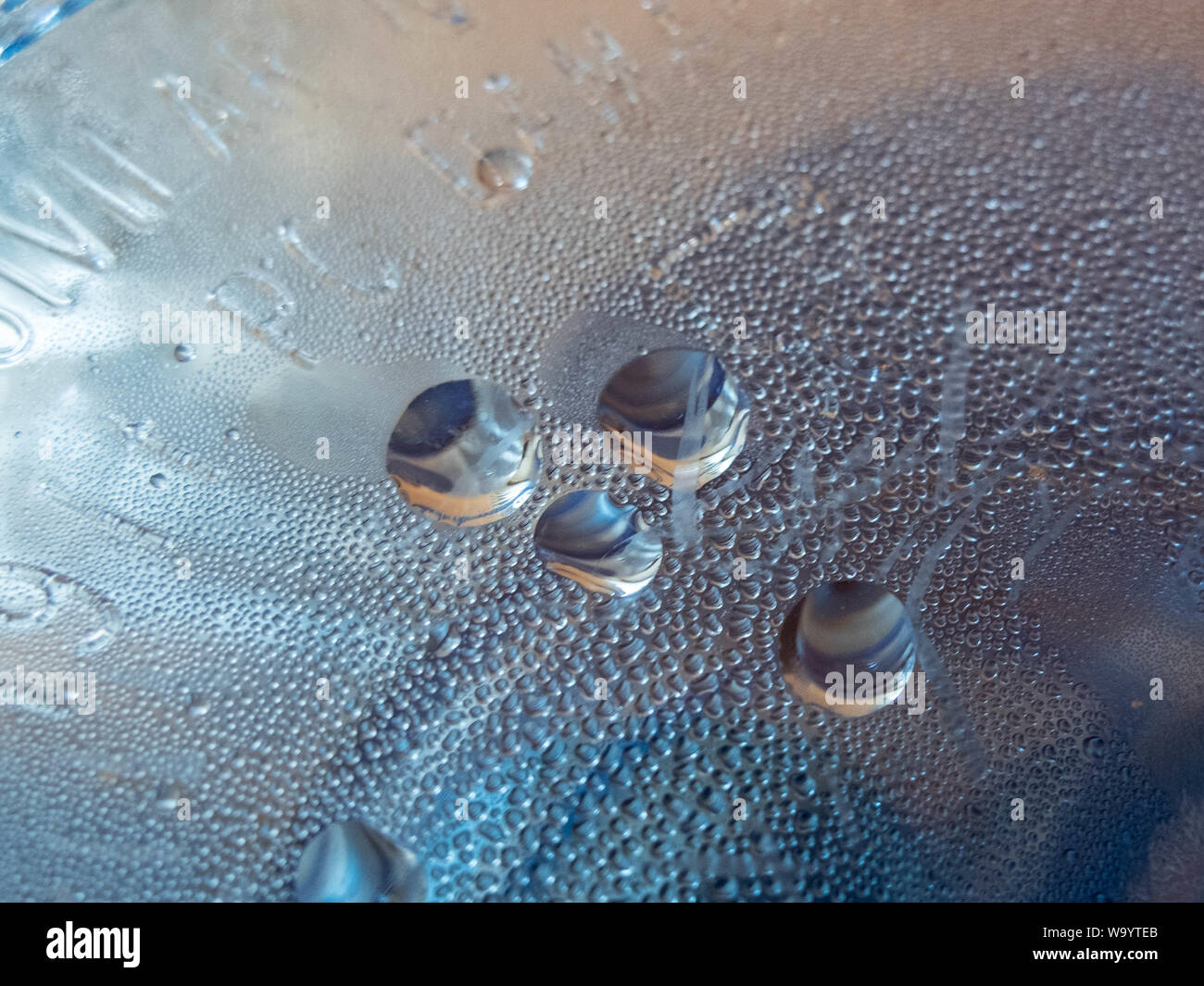 A lot of water drops inside plastic bottle Stock Photo - Alamy
