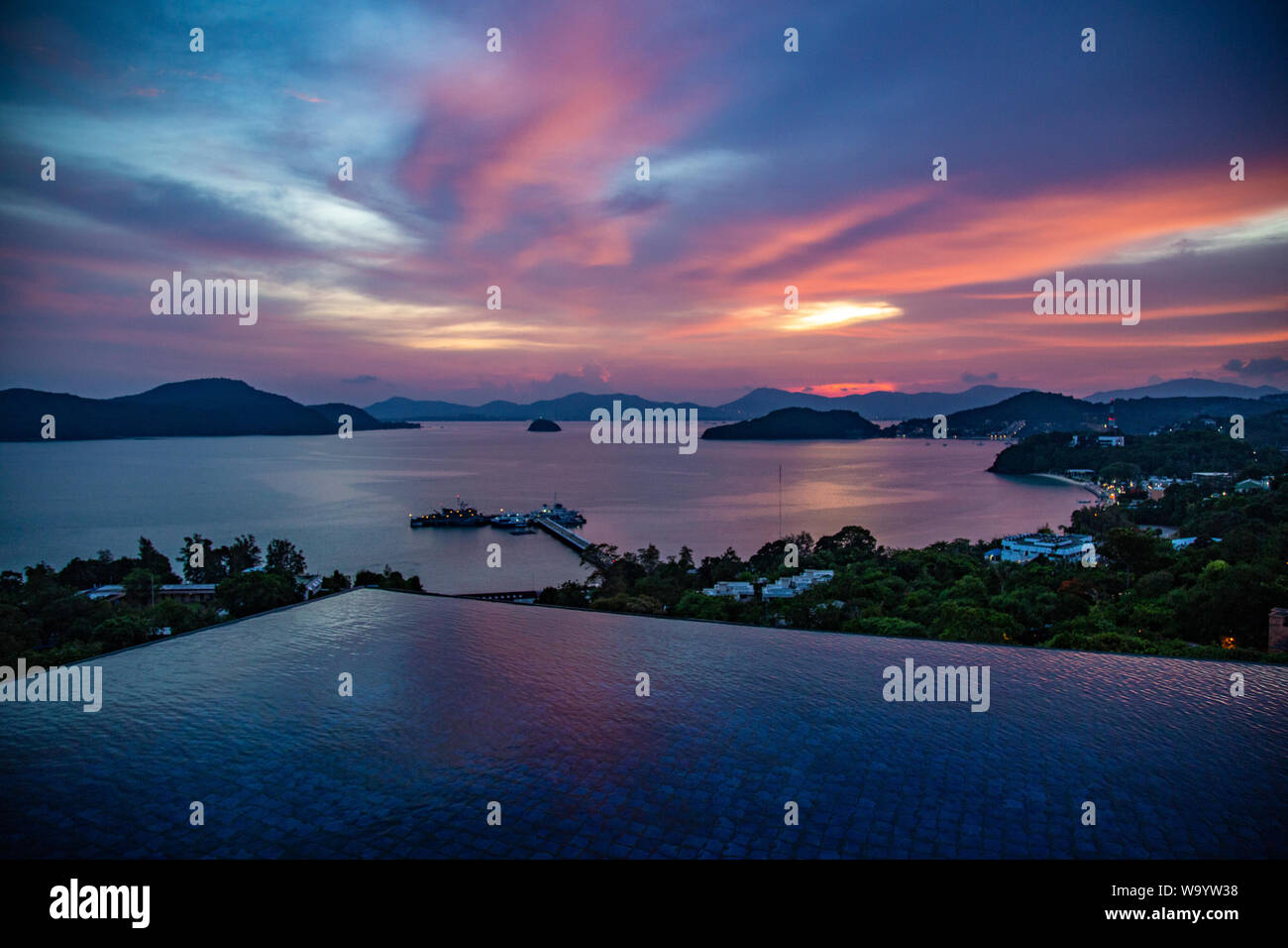 Phuket sunset views from baba nest beach club, in Thailand Stock Photo ...