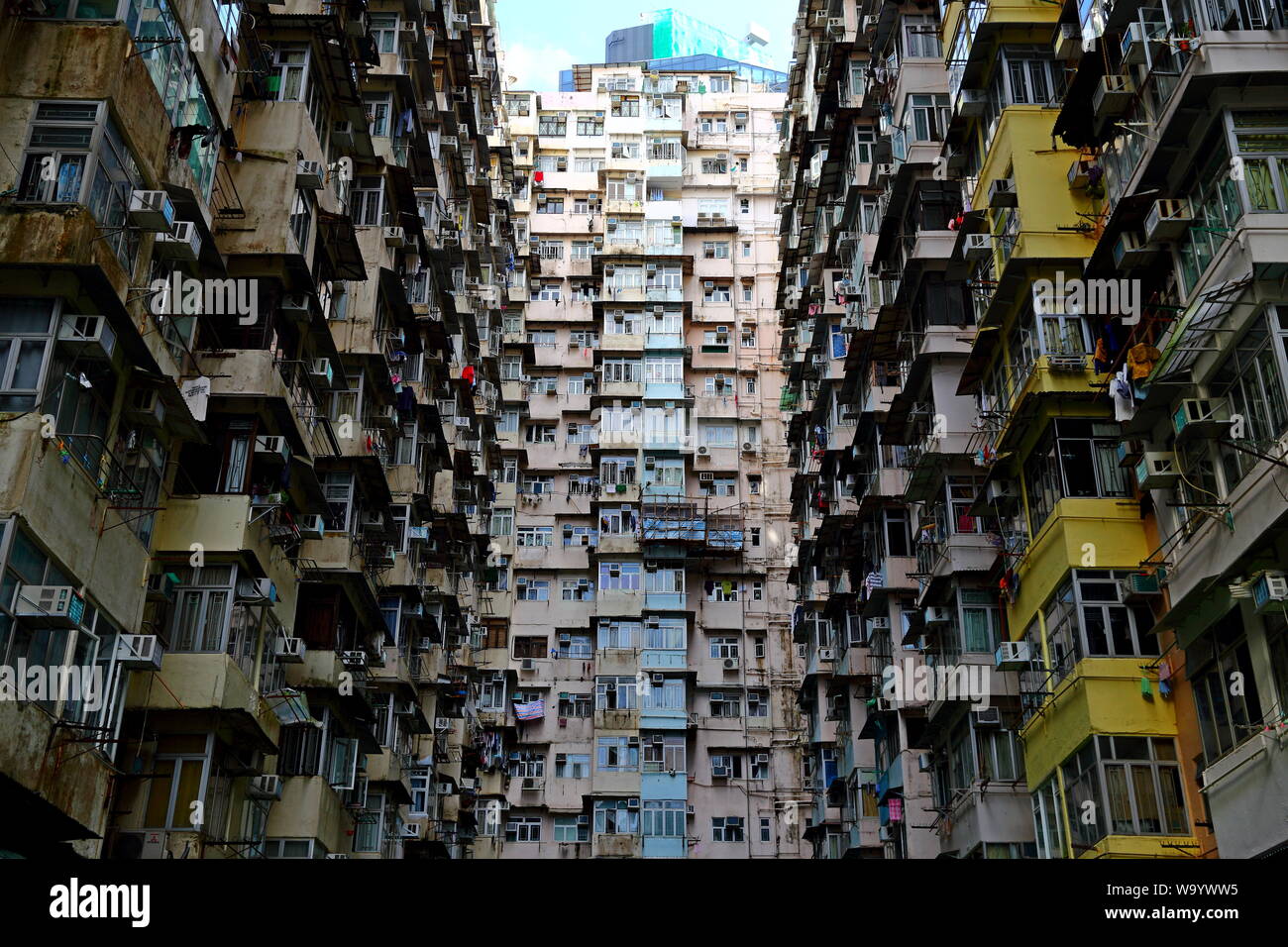 Old public populated housing estates in Hong Kong, China Stock Photo ...