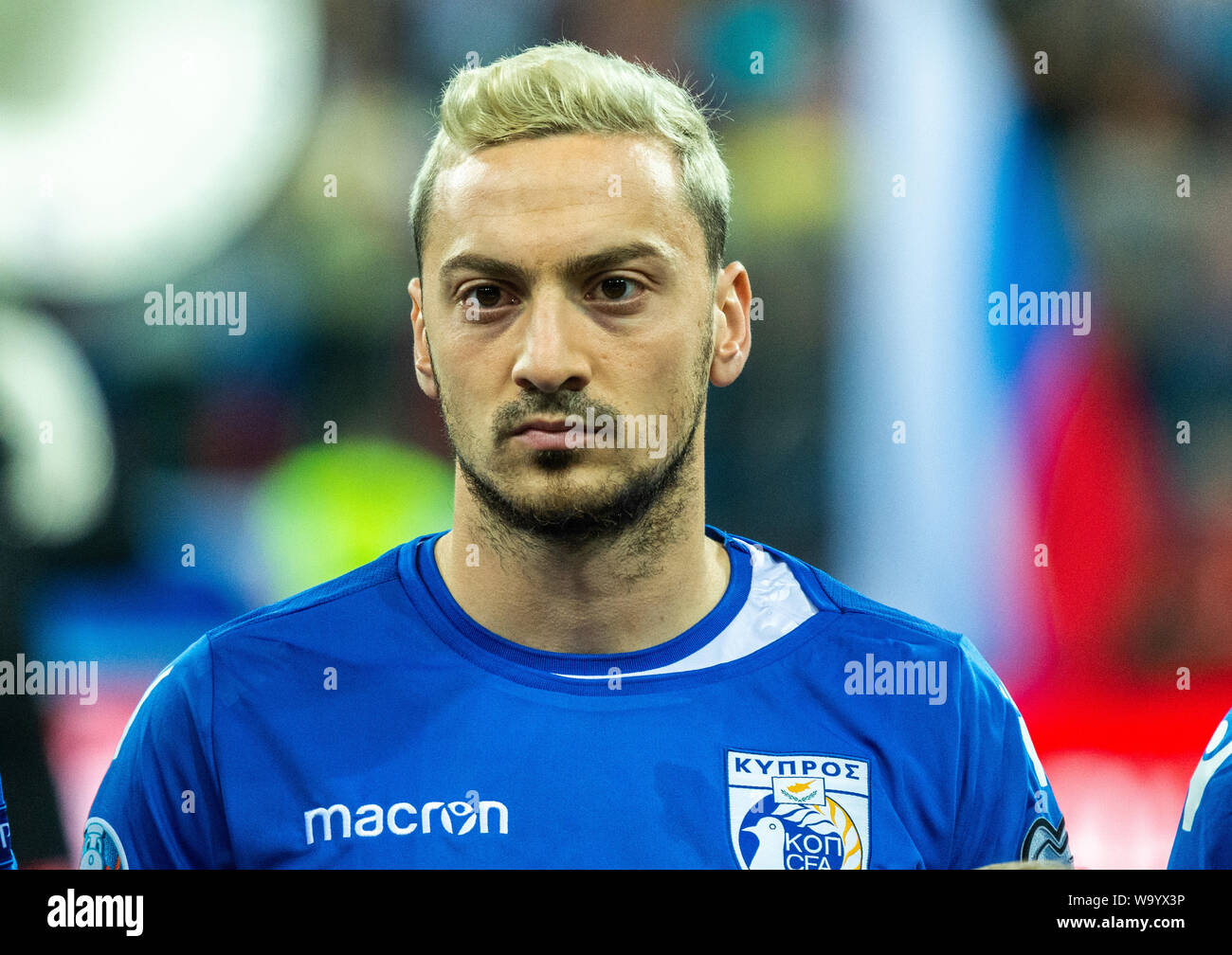 Nizhny Novgorod, Russia - June 11, 2019. Cyprus national team winger ...