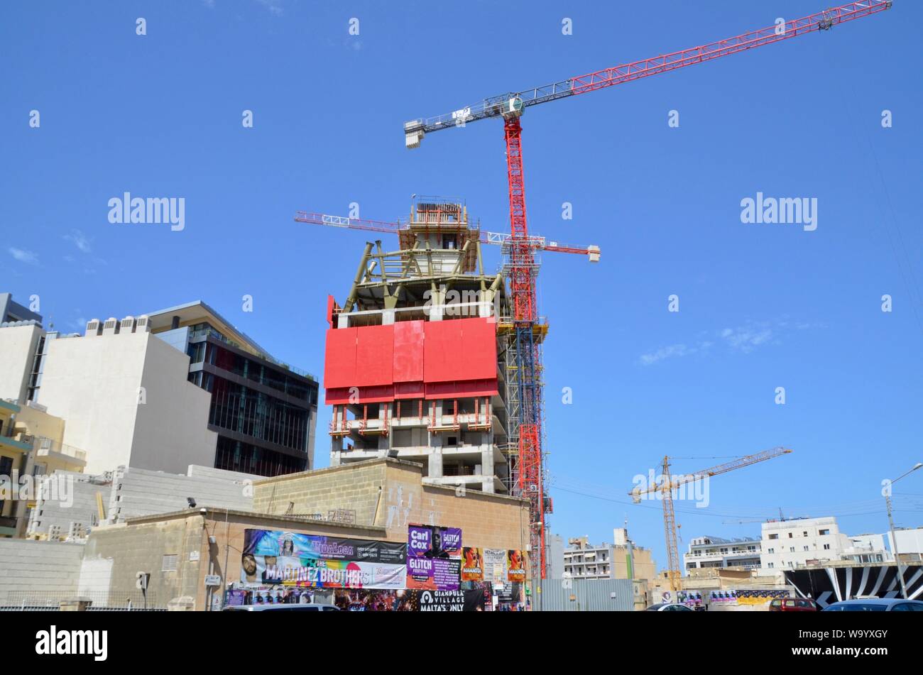 building site at st julians malta for zaha hadid project Stock Photo ...
