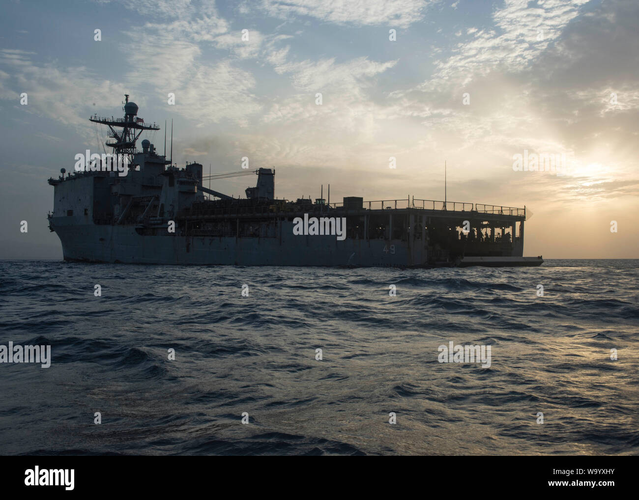 190815-N-EZ002-1278 GULF OF ADEN (Aug. 15, 2019) The stern gate opens ...