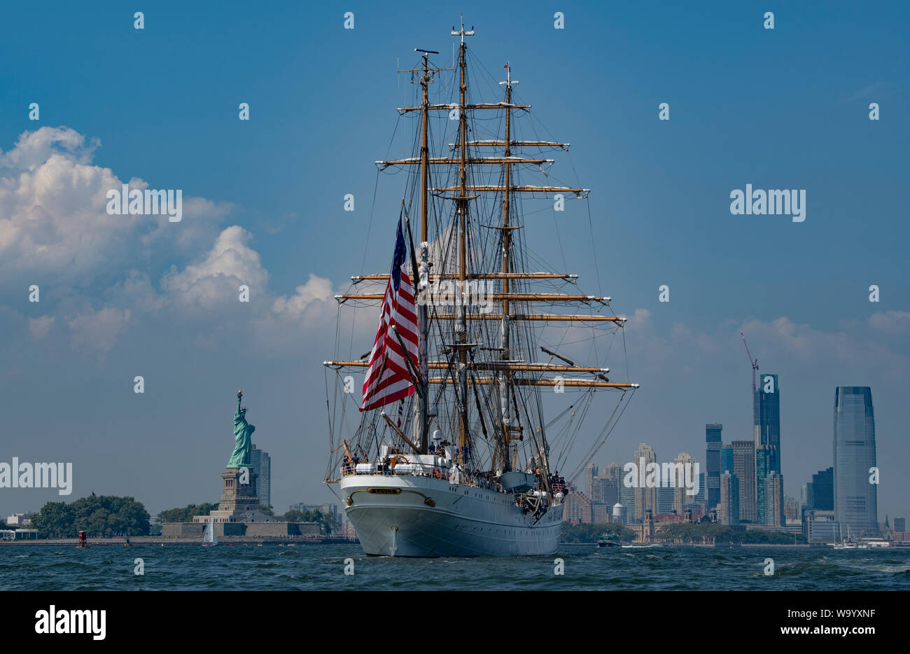 U.S. Coast Guard Barque Eagle (WIX 327), arrives in New York City, N.Y ...