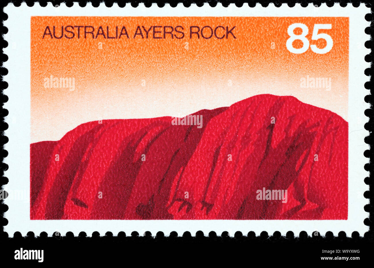 Ayers Rock, postage stamp, Australia, 1976 Stock Photo - Alamy