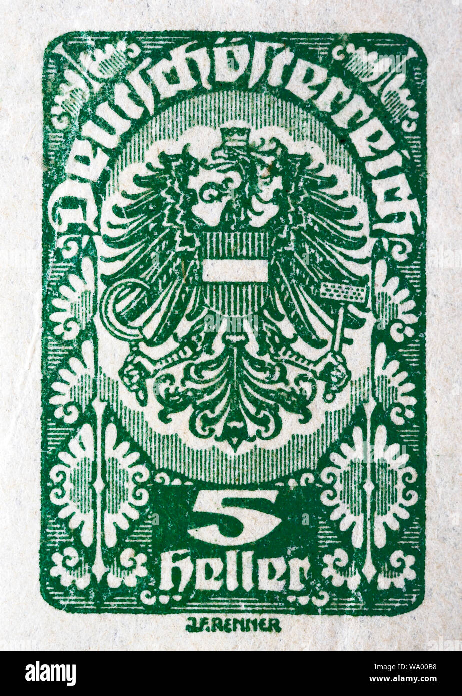 Coat of arms, postage stamp, Austria, 1920 Stock Photo - Alamy