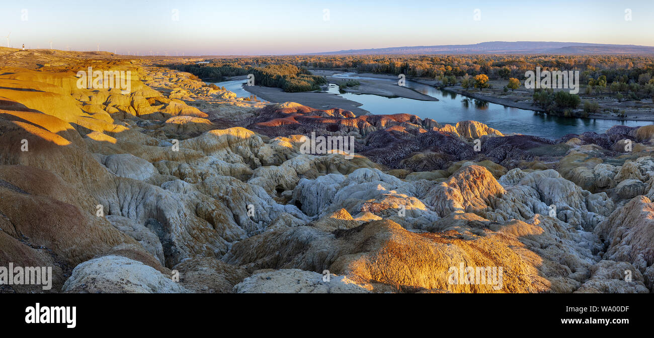 Xinjiang burqin colorful beach Stock Photo - Alamy