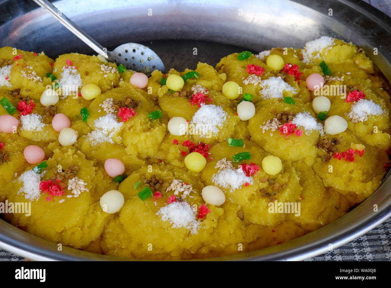 Close up of traditional Pakistani sweet dish made of Pumpkin and ...