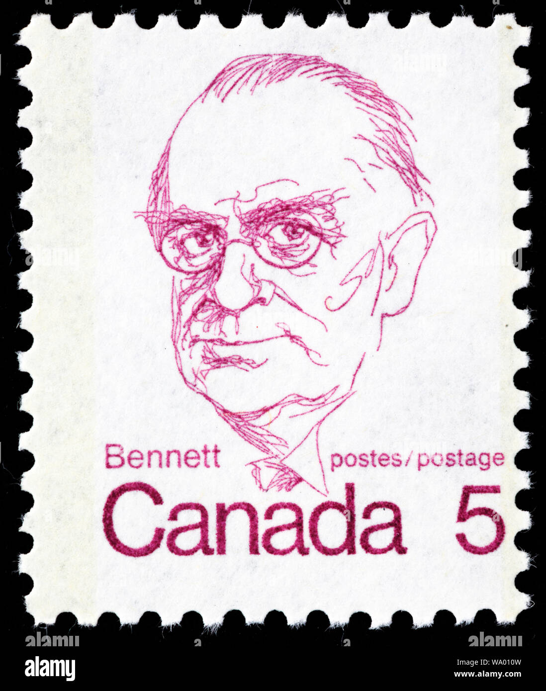 Richard Bedford Bennett, prime minister, postage stamp, Canada, 1973 ...