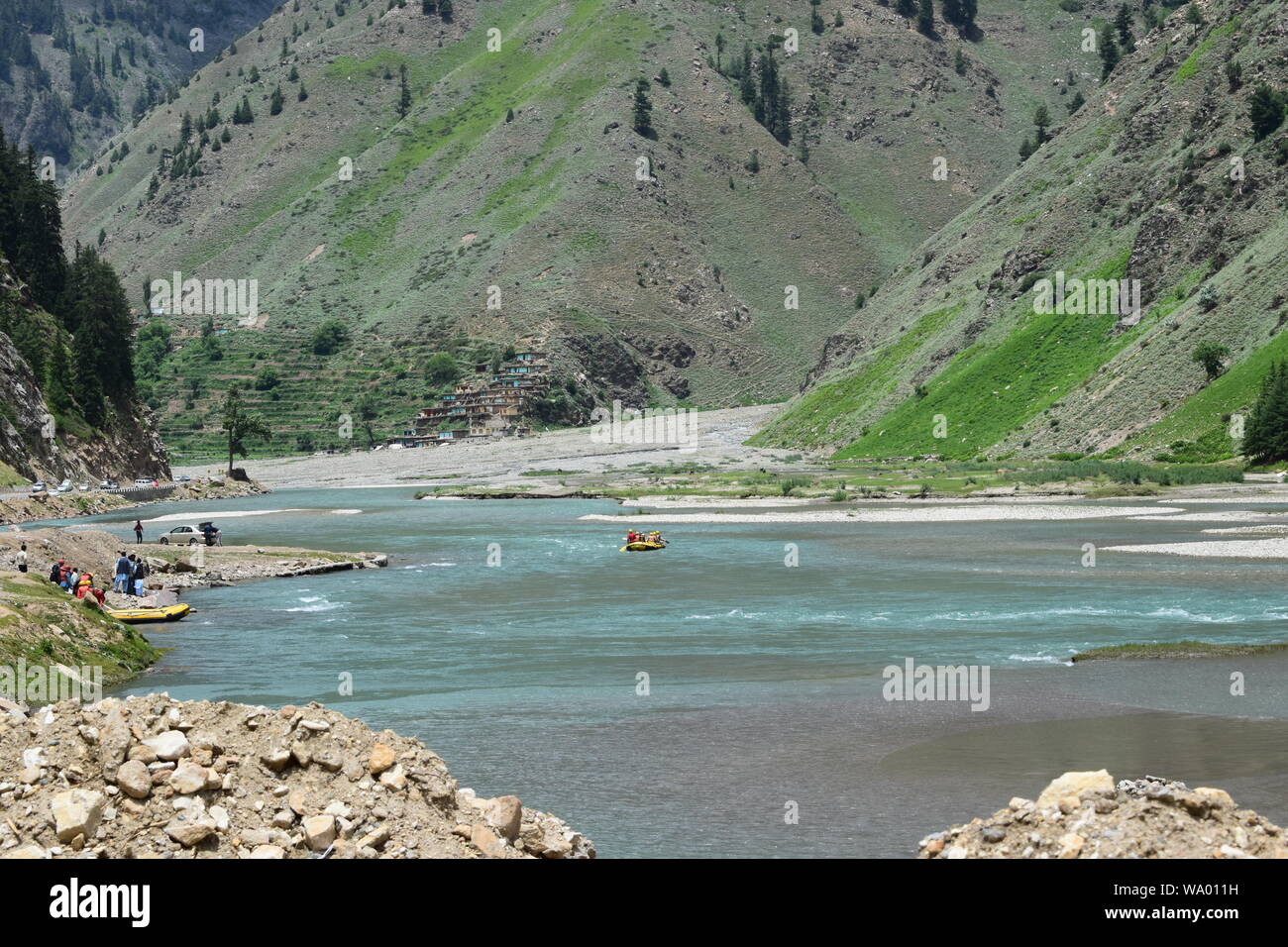Kunhar River near Naran Main Bazar Stock Photo - Alamy