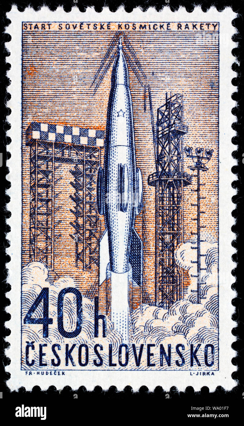 Launch space rocket postage stamp hi-res stock photography and images ...