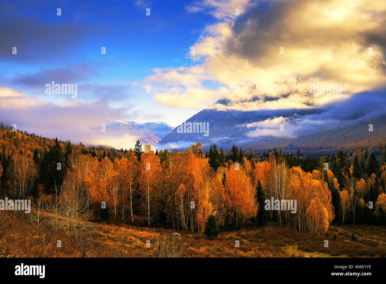 China xinjiang altay aerial hi-res stock photography and images - Alamy