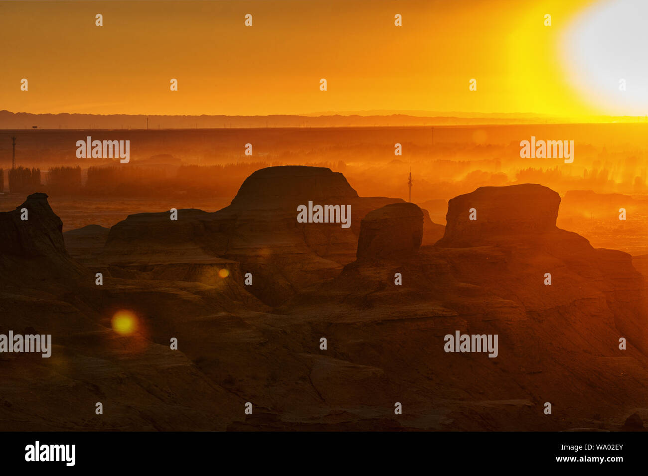 Xinjiang karamay city sun devil Stock Photo - Alamy