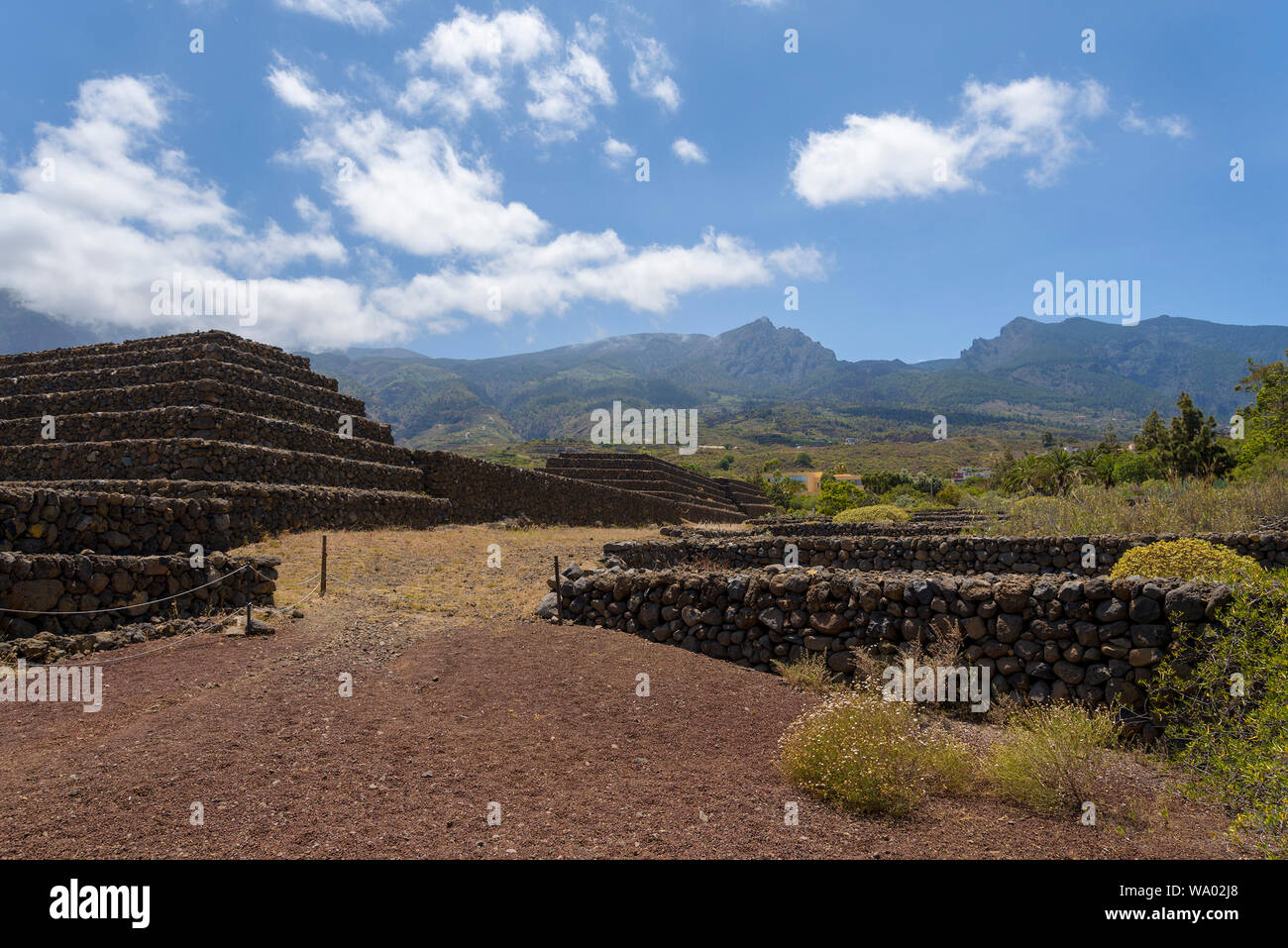 pyramids of Guimar rectangular pyramids built of Lara stone. They are ...