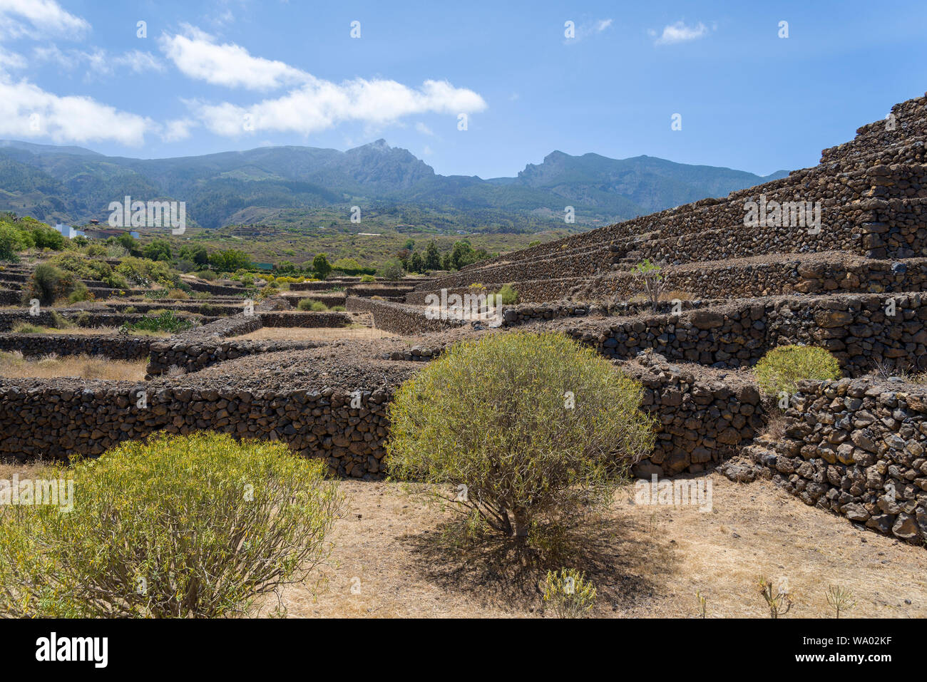 pyramids of Guimar rectangular pyramids built of Lara stone. They are ...
