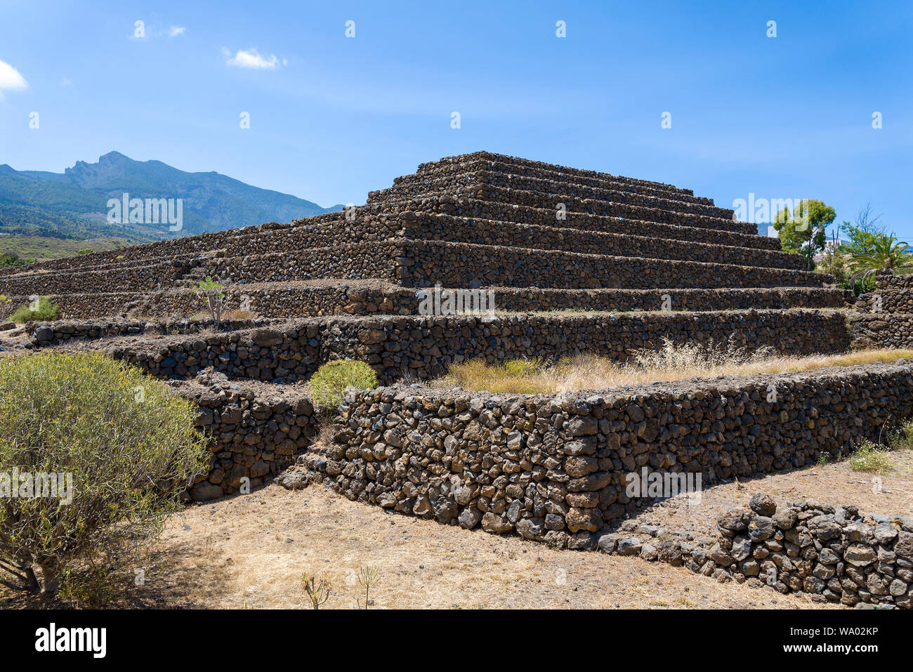 pyramids of Guimar rectangular pyramids built of Lara stone. They are ...