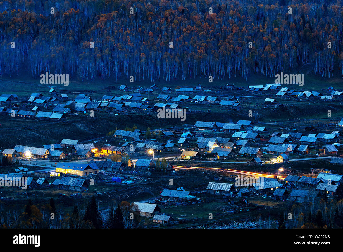 Xinjiang hetian kimura is ablaze Stock Photo - Alamy