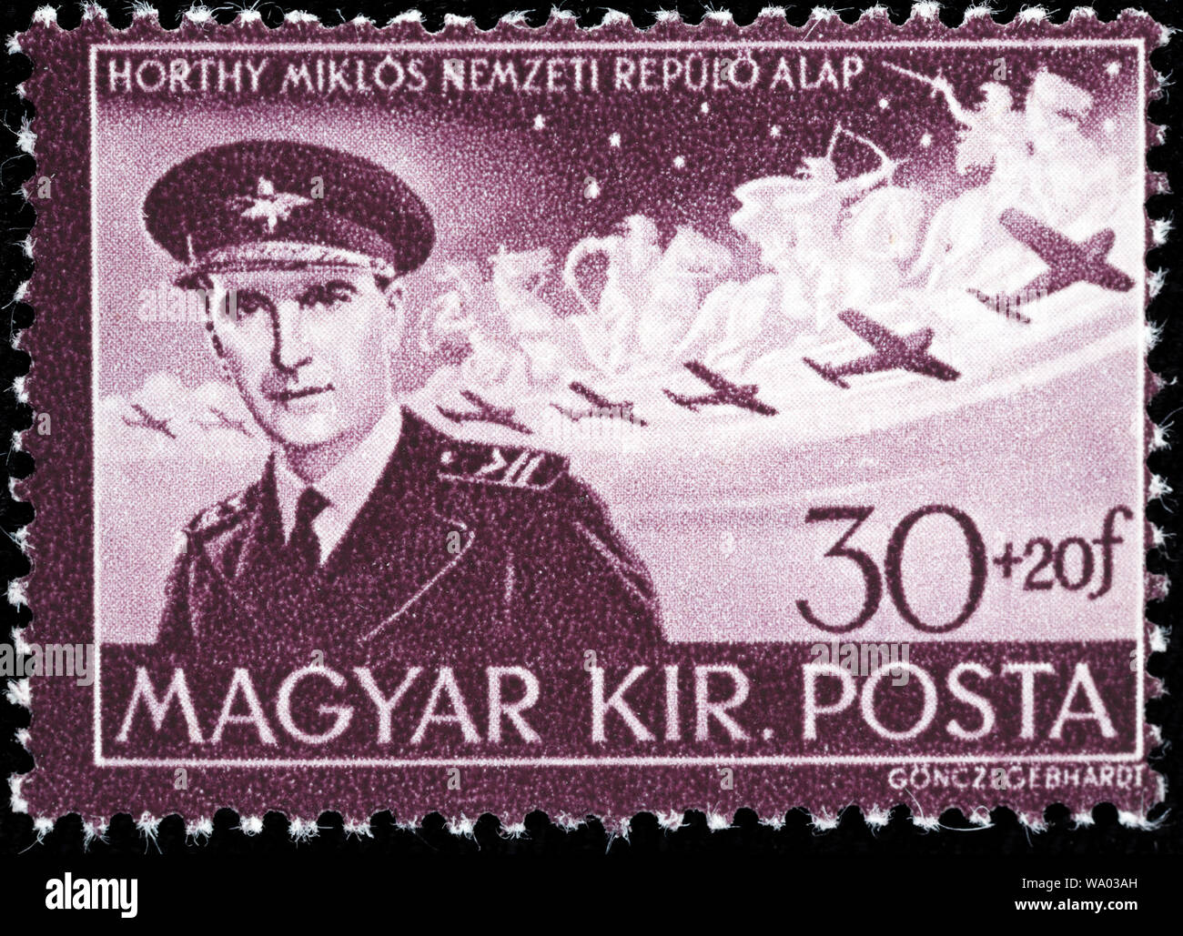 Istvan Horthy, son of Miklos Horthy, postage stamp, Hungary, 1943 Stock ...