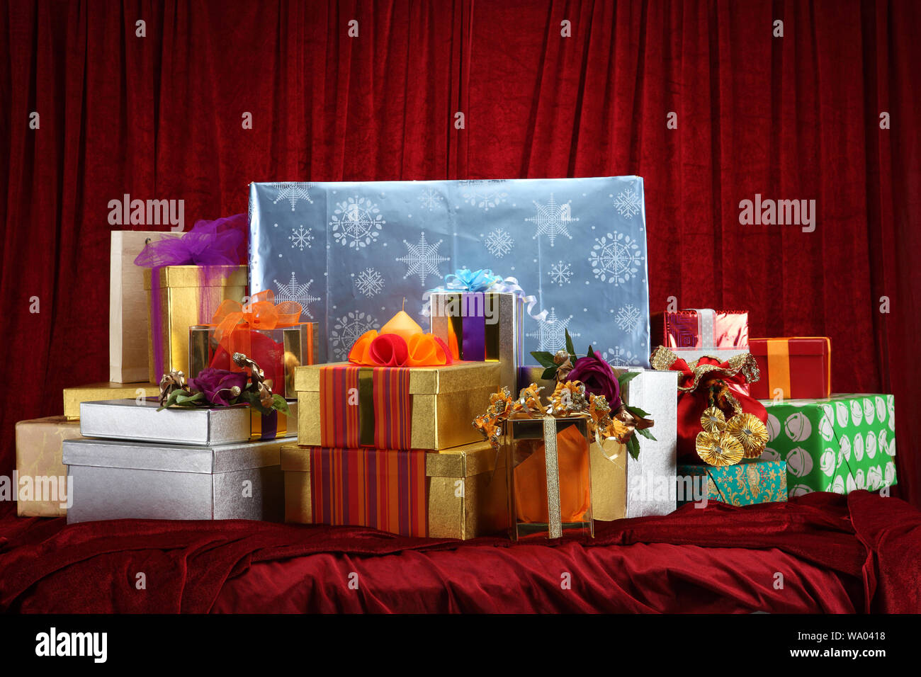 Close up of gift boxes Stock Photo - Alamy