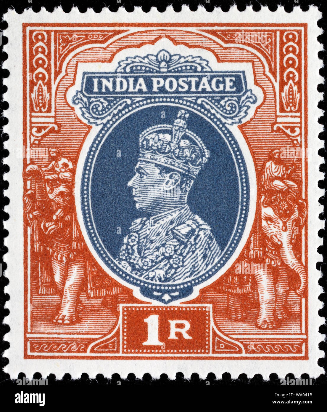 King George VI (1936-1952), postage stamp, 1937 Stock Photo - Alamy