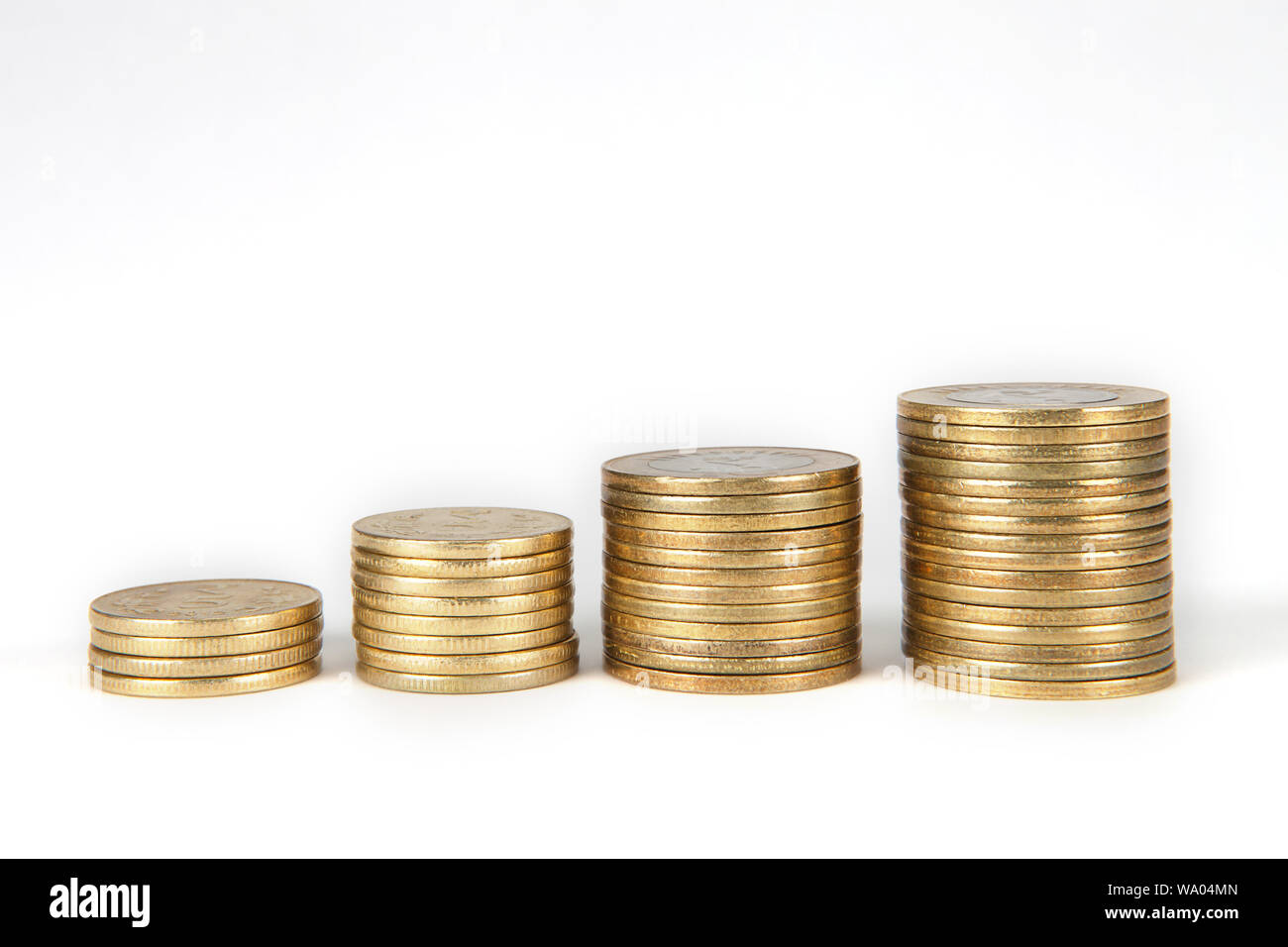 Stacks of Indian rupee coins Stock Photo - Alamy
