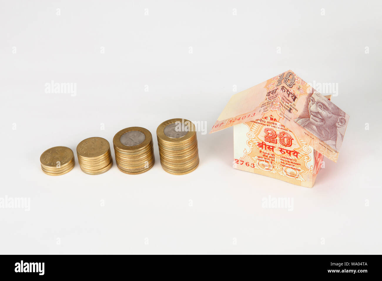 Indian twenty rupee note hi-res stock photography and images - Alamy