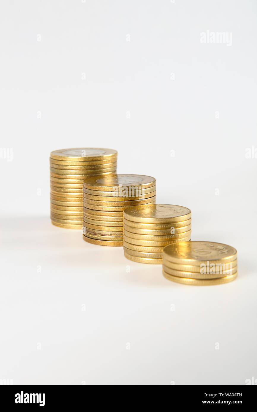 Stacks of Indian rupee coins Stock Photo - Alamy
