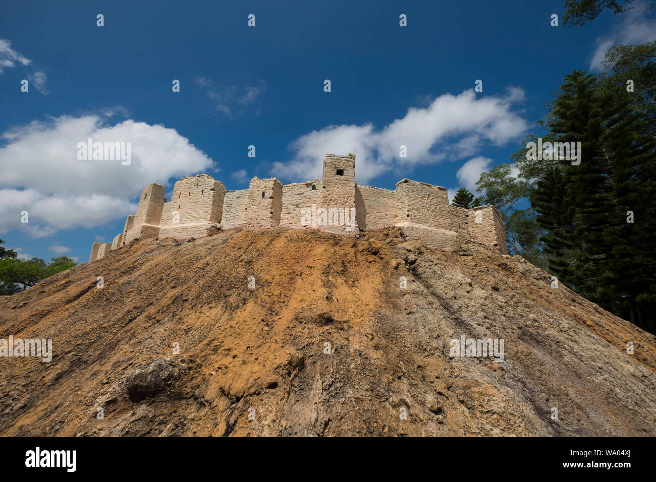 A scale model of the The Aleppo Citadel from Syria at the Islamic ...
