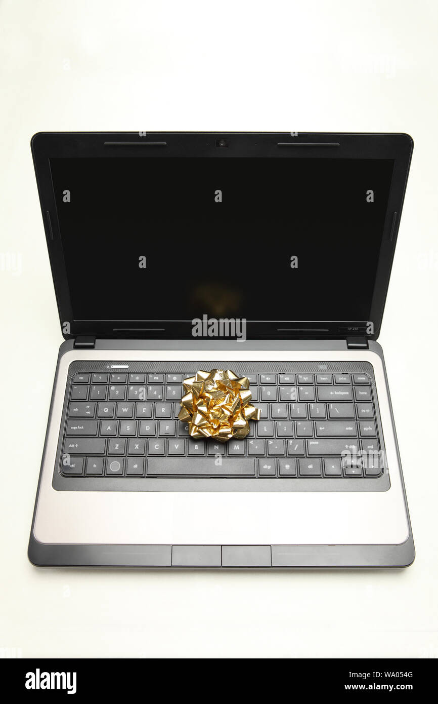 Laptop as a gift Stock Photo - Alamy